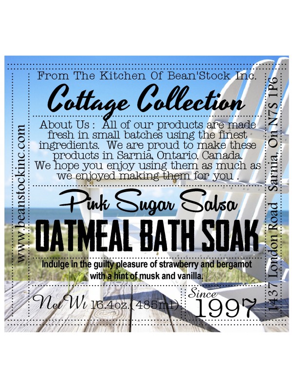 Pink Sugar Salsa Oatmeal Bath Soak